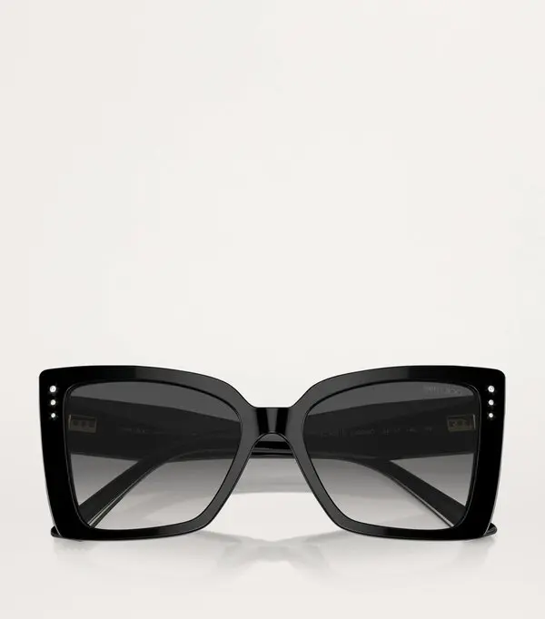 JIMMY CHOO Acetate Cat Eye Sunglasses - Black
