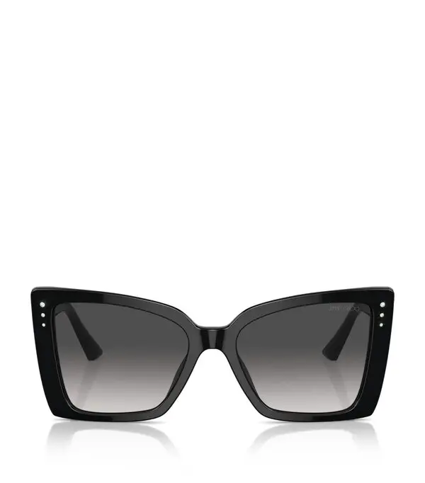 JIMMY CHOO Acetate Cat Eye Sunglasses - Black