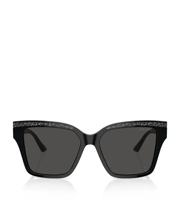 JIMMY CHOO Acetate Oversized Sunglasses - Black