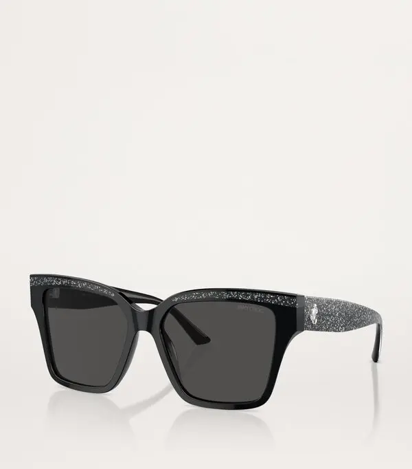 JIMMY CHOO Acetate Oversized Sunglasses - Black