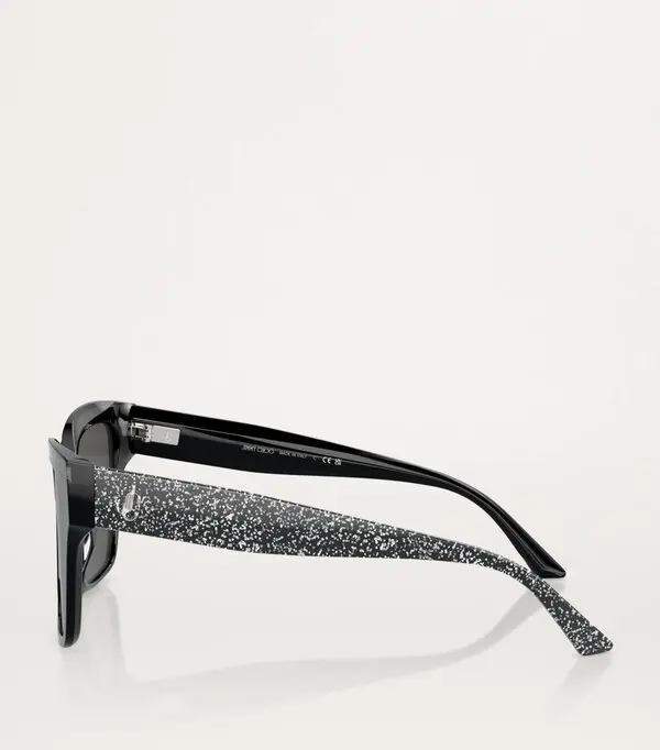 JIMMY CHOO Acetate Oversized Sunglasses - Black