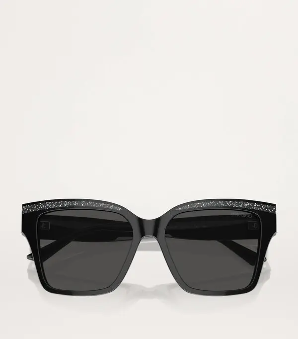 JIMMY CHOO Acetate Oversized Sunglasses - Black