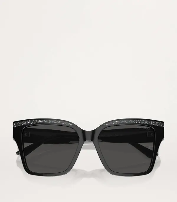JIMMY CHOO Acetate Oversized Sunglasses - Black