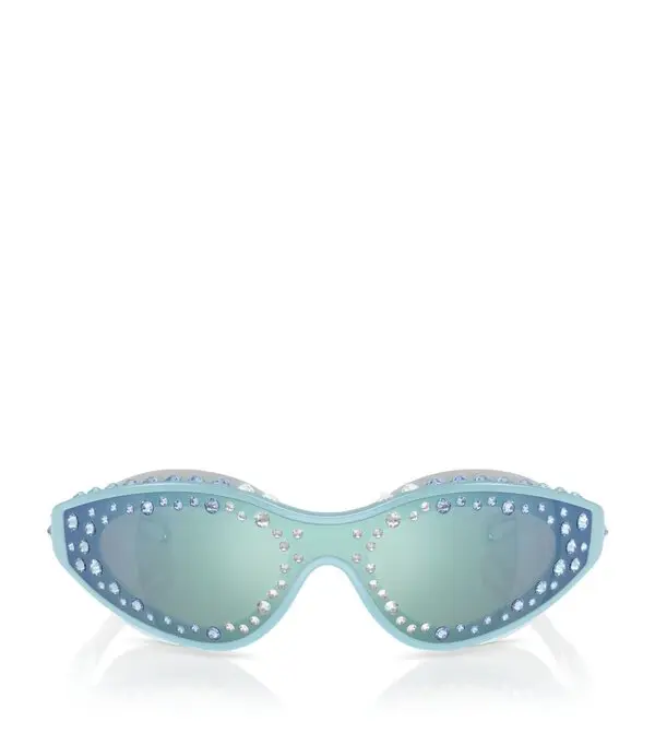 SWAROVSKI Embellished Sunglasses - Blue