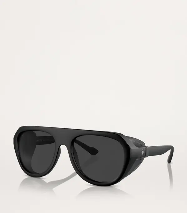 FERRARI Acetate Aviator Sunglasses - Black