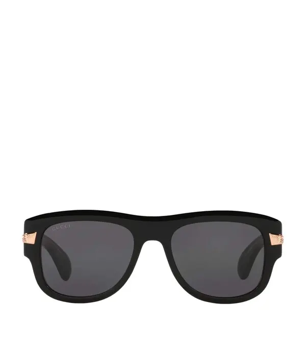 Gucci Acetate Square Frame Sunglasses - Black