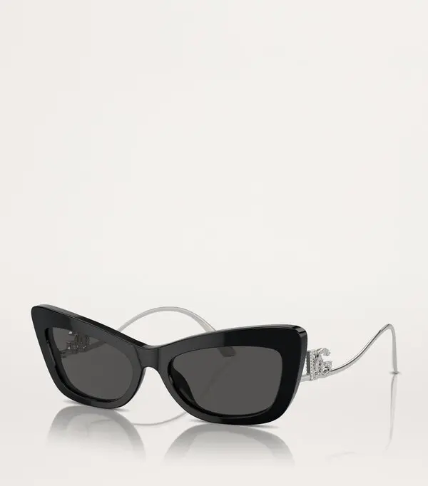 Dolce & Gabbana Acetate Cat Eye Sunglasses - Black