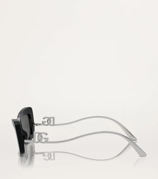 Dolce & Gabbana Acetate Cat Eye Sunglasses - Black