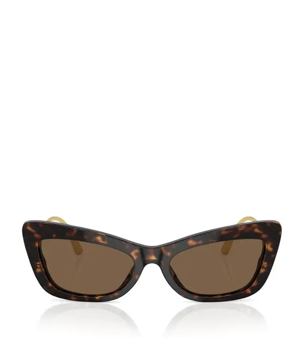 Dolce & Gabbana Acetate Cat Eye Sunglasses - Brown