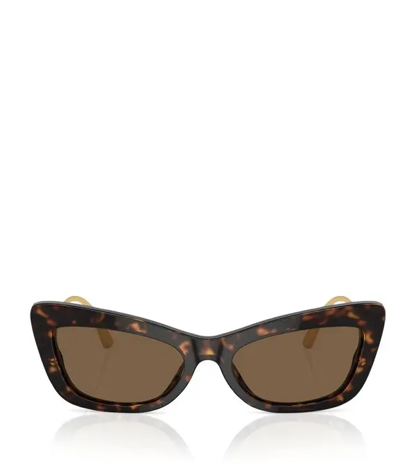 Dolce & Gabbana Acetate Cat Eye Sunglasses - Brown
