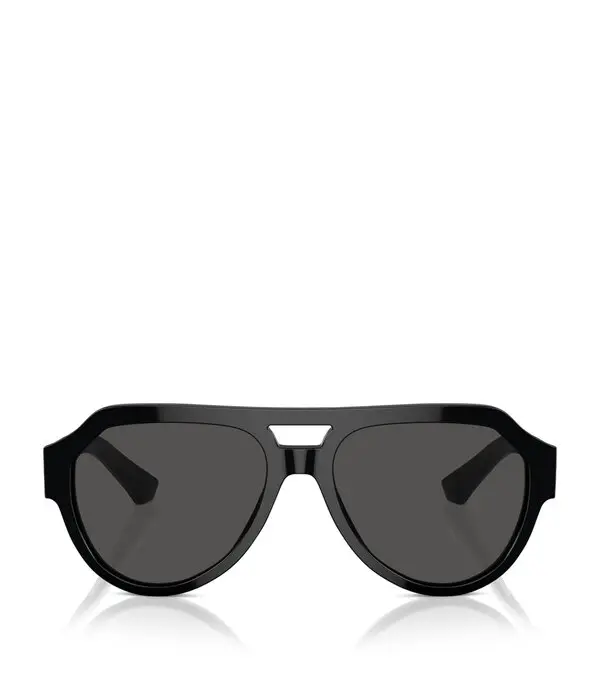 Dolce & Gabbana Metal Aviator Sunglasses - Black