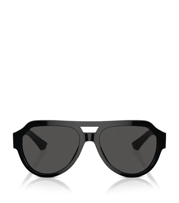 Dolce & Gabbana Metal Aviator Sunglasses - Black