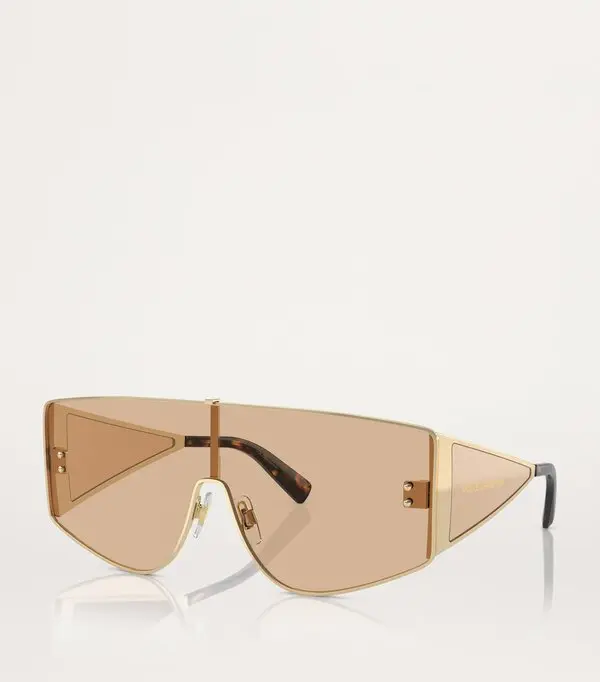 Dolce & Gabbana Metal Frame Shield Sunglasses