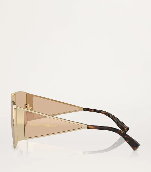 Dolce & Gabbana Metal Frame Shield Sunglasses
