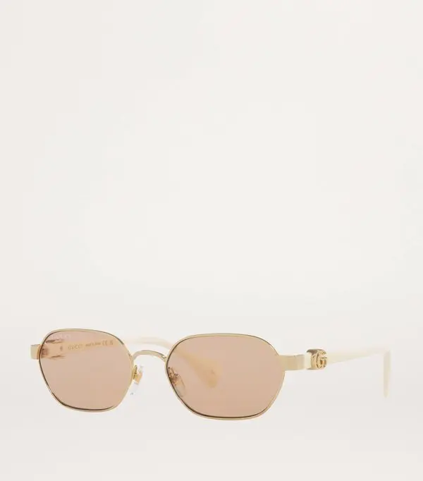 Gucci Octagon Frame Sunglasses - Gold