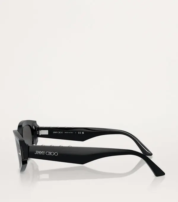 JIMMY CHOO Steel Cat Eye Sunglasses - Black