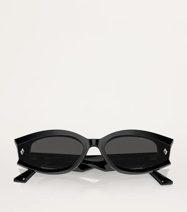 JIMMY CHOO Steel Cat Eye Sunglasses - Black