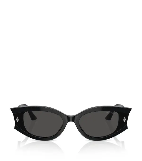JIMMY CHOO Steel Cat Eye Sunglasses - Black