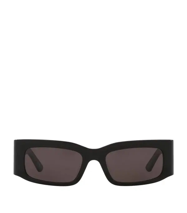 Balenciaga Acetate Rectangular Frame Sunglasses - Black