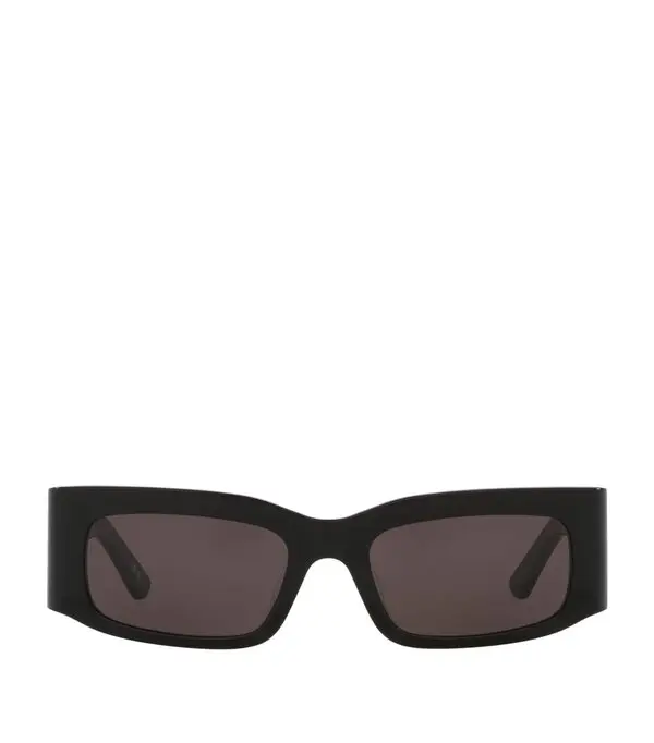 Balenciaga Acetate Rectangular Frame Sunglasses - Black