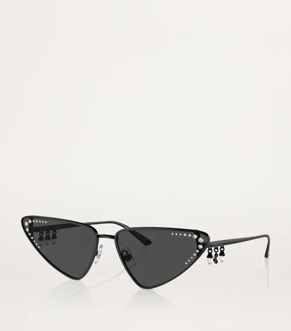 JIMMY CHOO Cat Eye Metal Sunglasses - Black