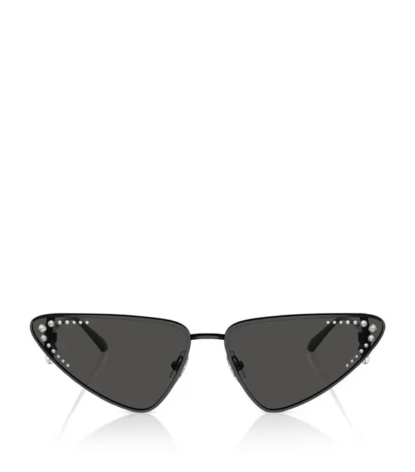 JIMMY CHOO Cat Eye Metal Sunglasses - Black