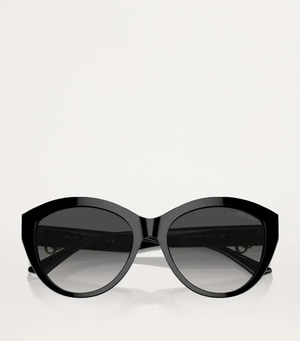 JIMMY CHOO Acetate Cat Eye Sunglasses - Black