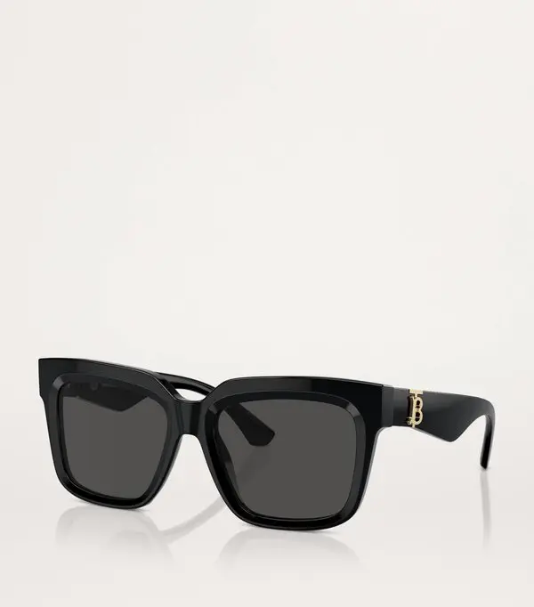 Burberry Acetate Square Frame Sunglasses - Black