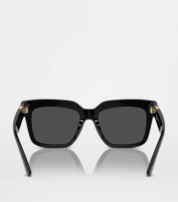 Burberry Acetate Square Frame Sunglasses - Black