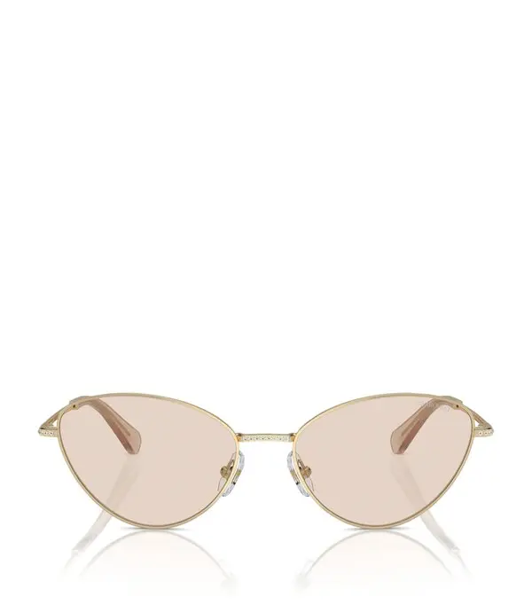 SWAROVSKI Sk7014 Metal Sunglasses - Gold