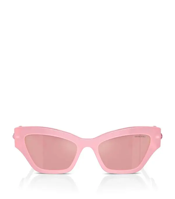 SWAROVSKI Sk6021 Acetate Cat Eye Sunglasses - Pink