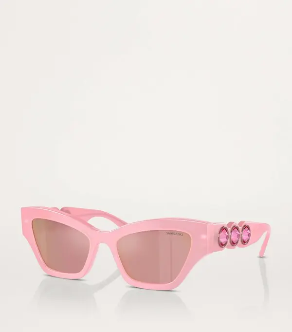 SWAROVSKI Sk6021 Acetate Cat Eye Sunglasses - Pink