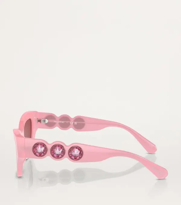 SWAROVSKI Sk6021 Acetate Cat Eye Sunglasses - Pink