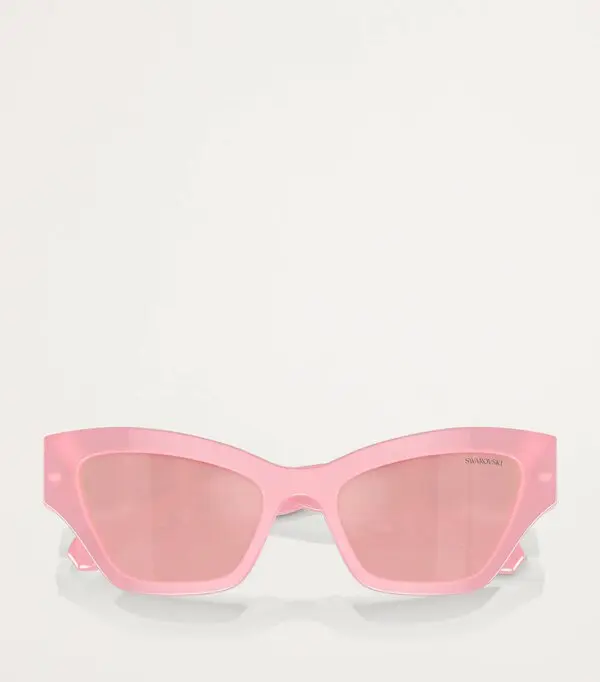 SWAROVSKI Sk6021 Acetate Cat Eye Sunglasses - Pink