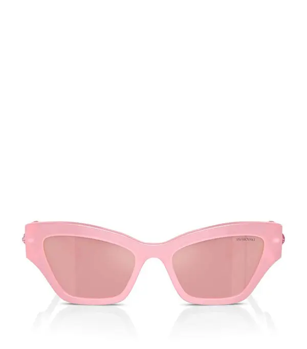 SWAROVSKI Sk6021 Acetate Cat Eye Sunglasses - Pink