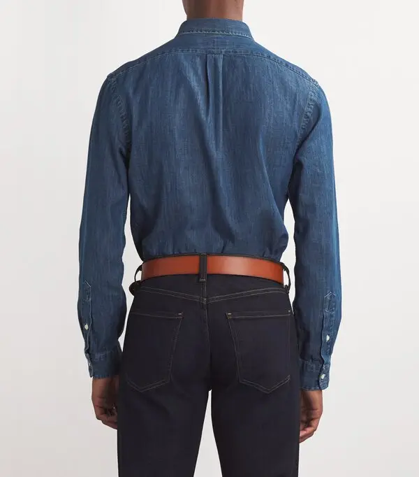 Polo Ralph Lauren Leather Belt With Debossed Pony