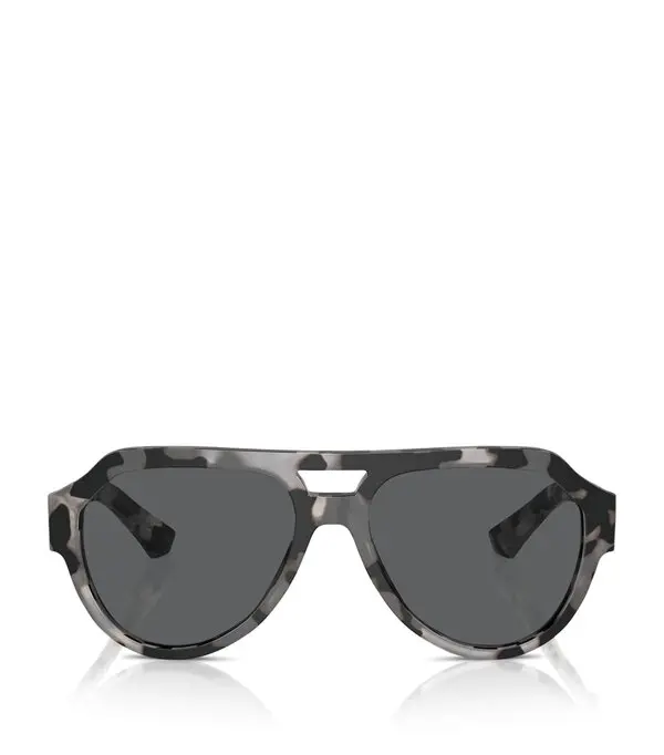Dolce & Gabbana Acetate Aviator Sunglasses - Grey