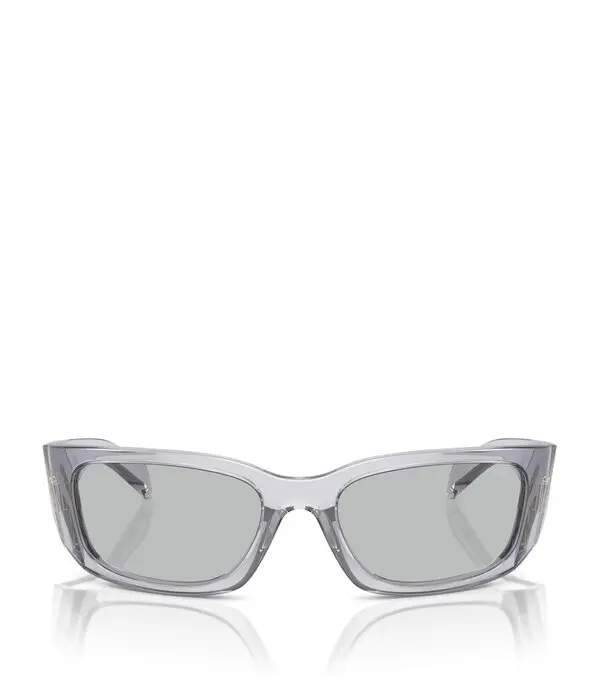 Prada Acetate Rectangular Frame Sunglasses - Grey