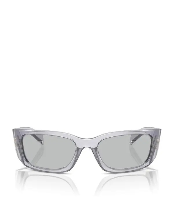 Prada Acetate Rectangular Frame Sunglasses - Grey