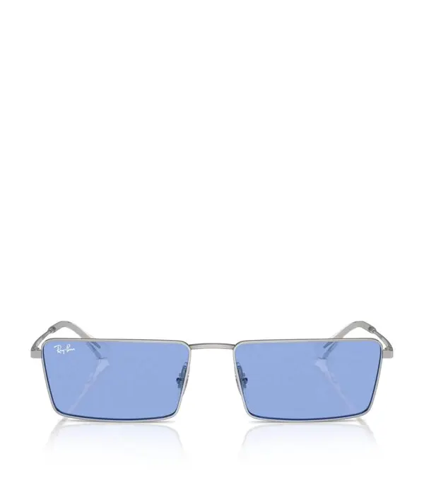 Ray-ban Rectangular Frame Sunglasses - Silver