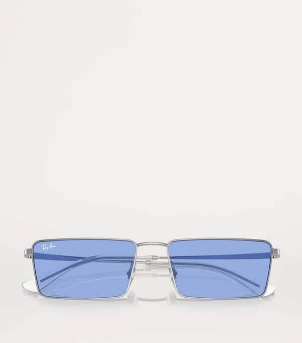 Ray-ban Rectangular Frame Sunglasses - Silver