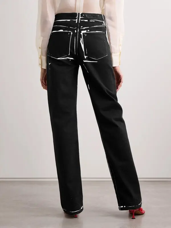 Proenza Schouler Ryman Mid-rise Straight-leg Printed Jeans