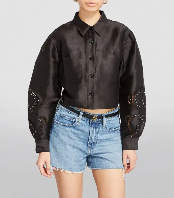 Maje Leather Logo Thin Belt - Black