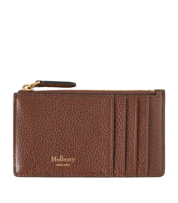 Mulberry Leather Continental Card Holder - Brown