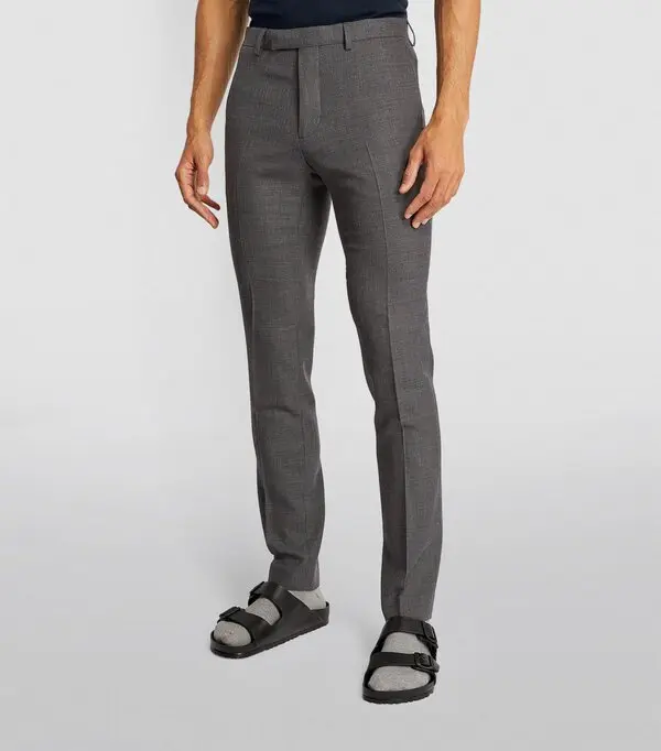Sandro Wool-rich Tailored Slim Fit Trousers - Black