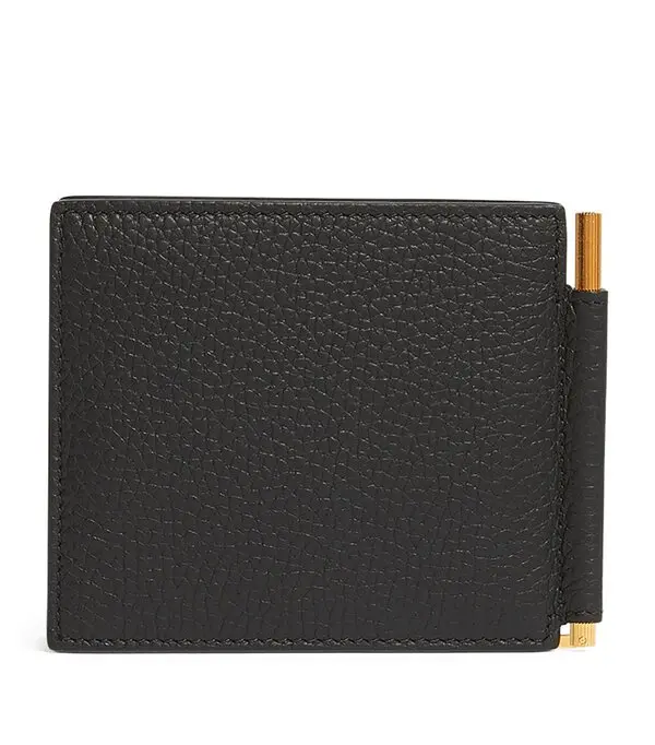 TOM FORD Leather Money Clip Wallet - Black