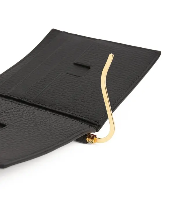 TOM FORD Leather Money Clip Wallet - Black