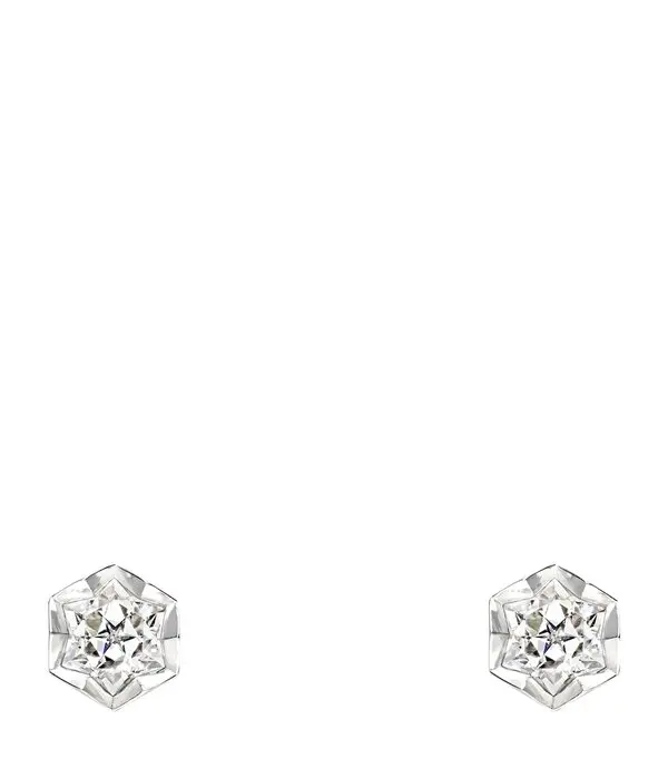 CHAUMET Bee Stud Earrings In White Gold And Diamond - Silver