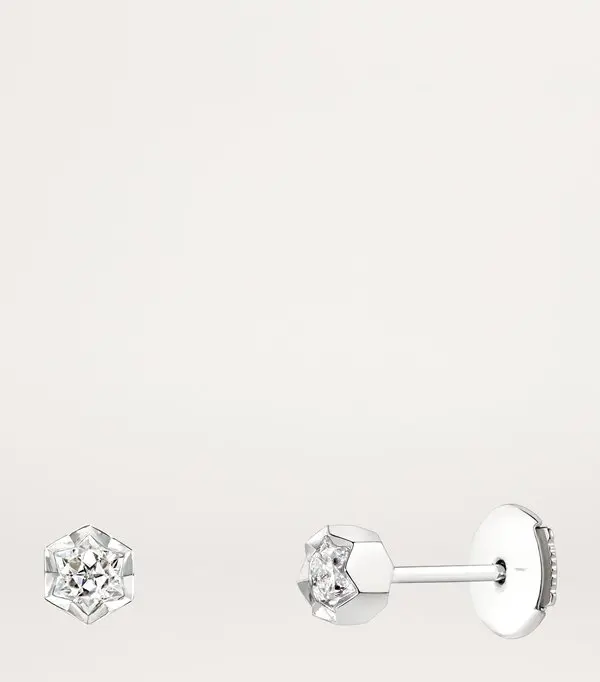 CHAUMET Bee Stud Earrings In White Gold And Diamond
