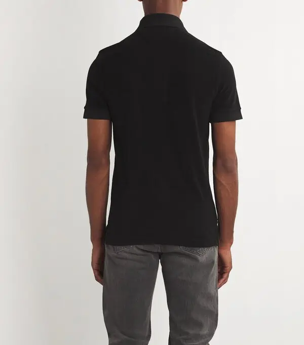 TOM FORD Towelling Polo Shirt - Black